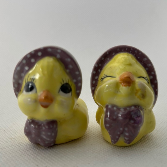 Holiday | Vintage Figurines Easter Adorable Yellow Purple Chick ...